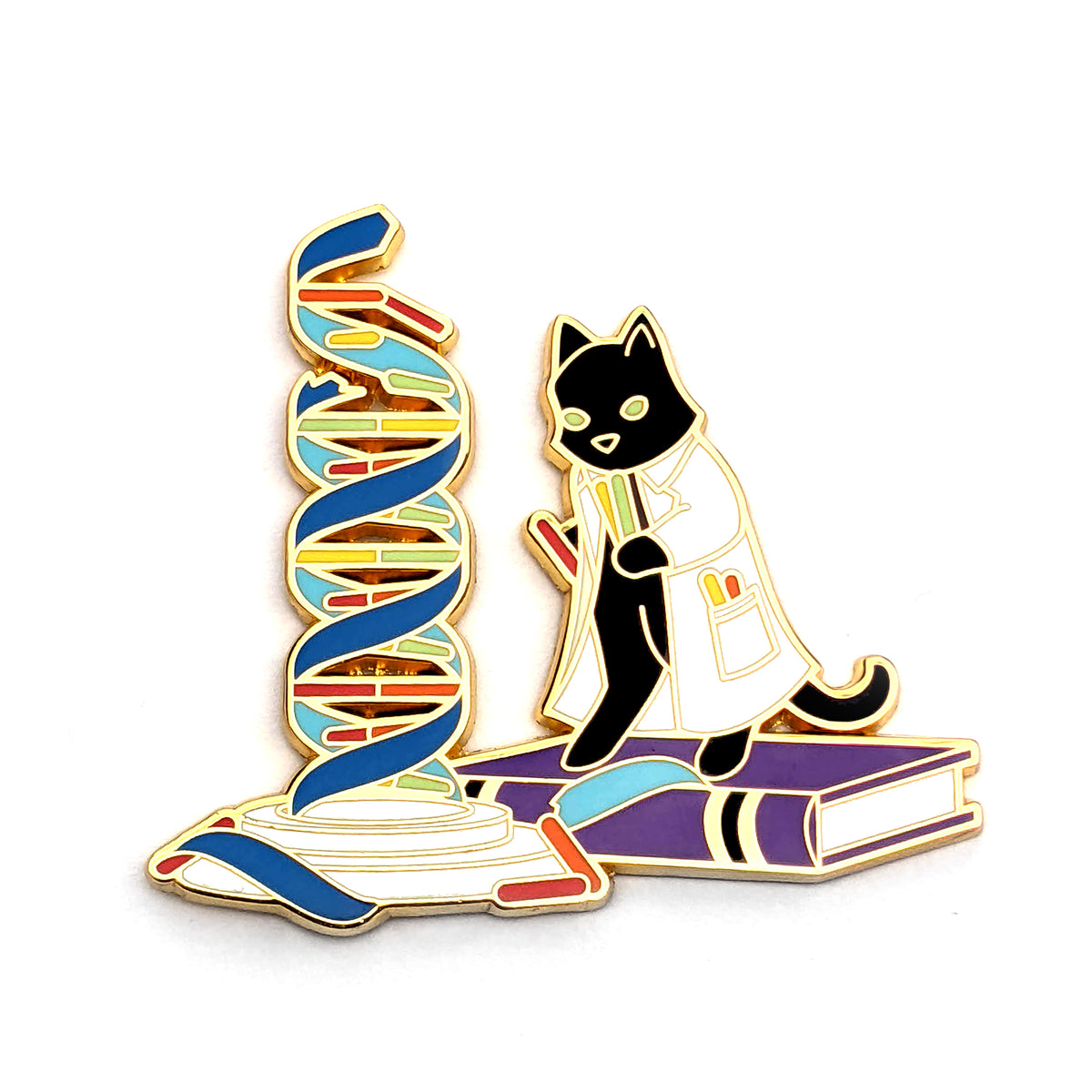 Genetics Cat - Hard Enamel Pin – Frost Dragon Designs