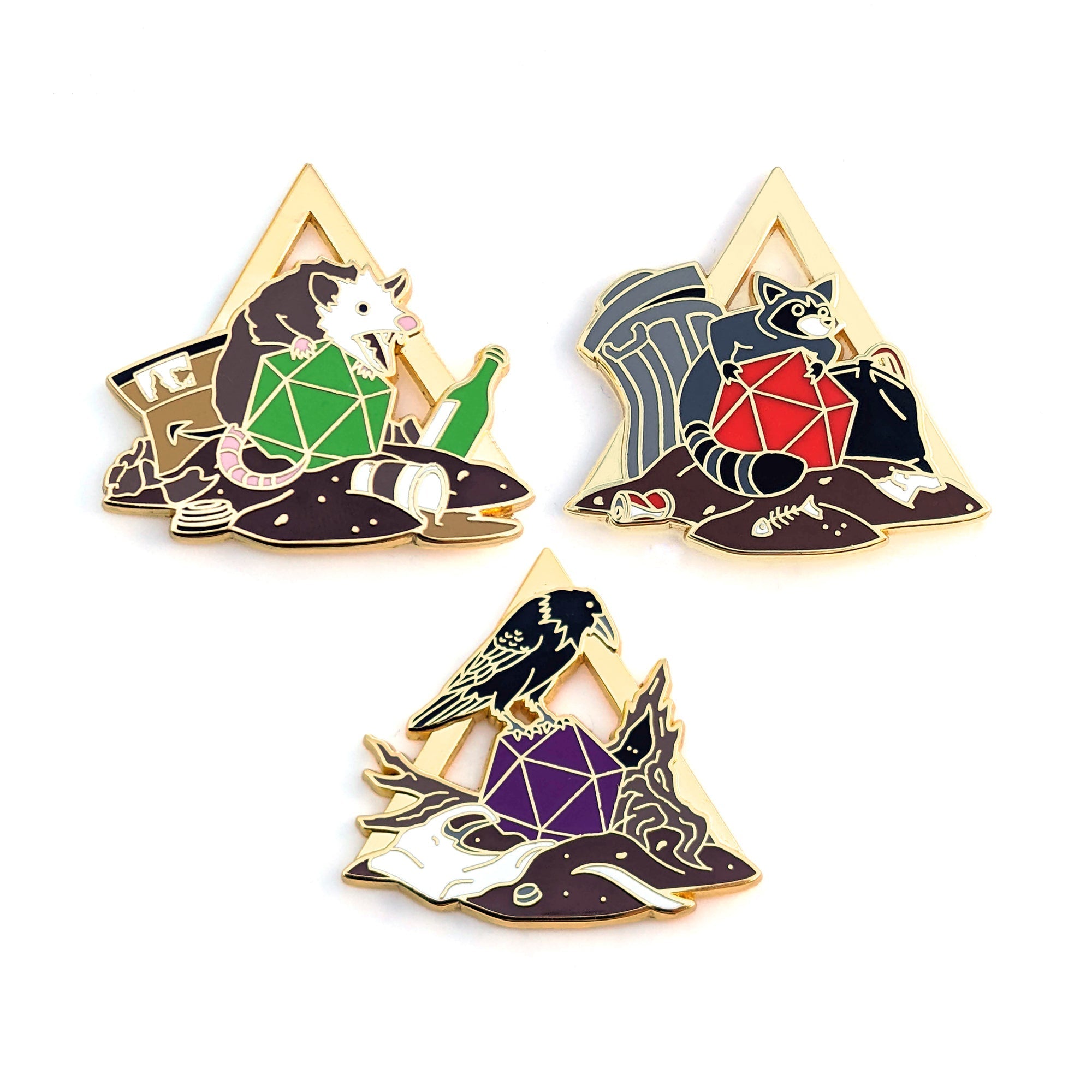 Bone Dragon D20 - Hard Enamel Pin – Frost Dragon Designs