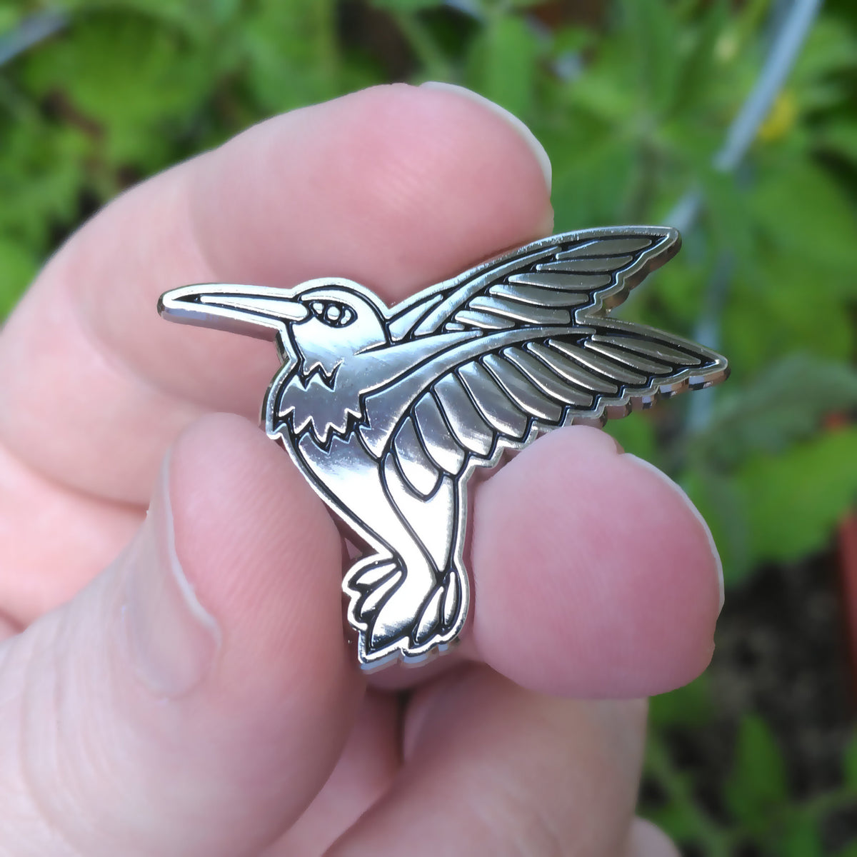 Silver Hummingbird Pin – Frost Dragon Designs